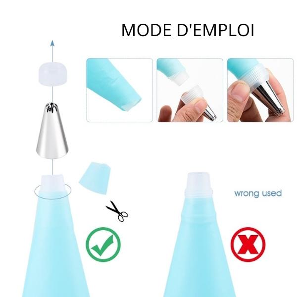 Poche a Douille Silicone Réutilisable - Set de 14/26/29 Pièces