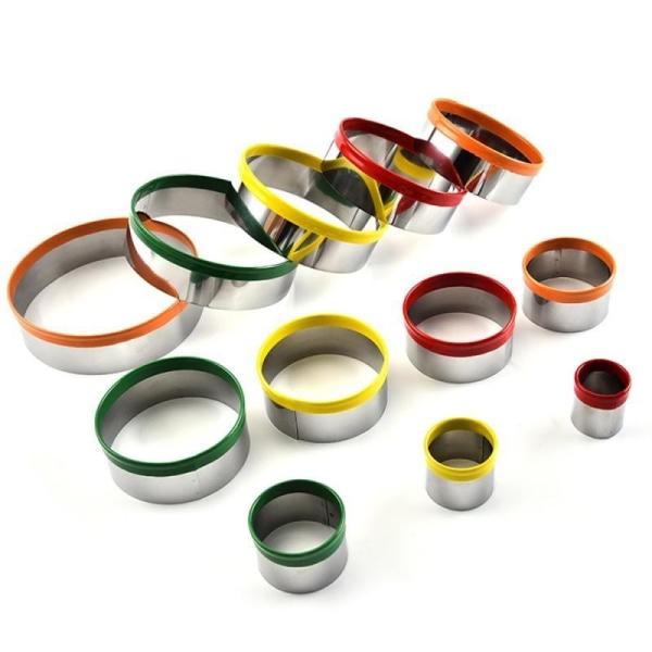 Emporte Piece Rond Biscuit Couleurs (Lot de 12)